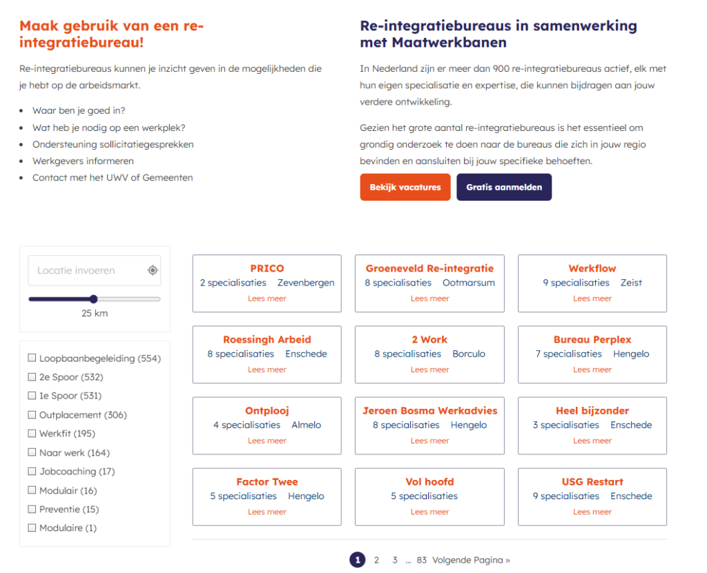 Zakelijk aanmelden - Maatwerkbanen